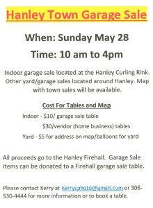 Town Garage Sale – Hanley, Saskatchewan
